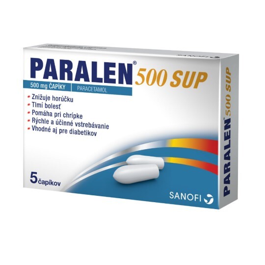 PARALEN 500 SUP 5 čapíkov - skladom | BENULEKAREN.sk