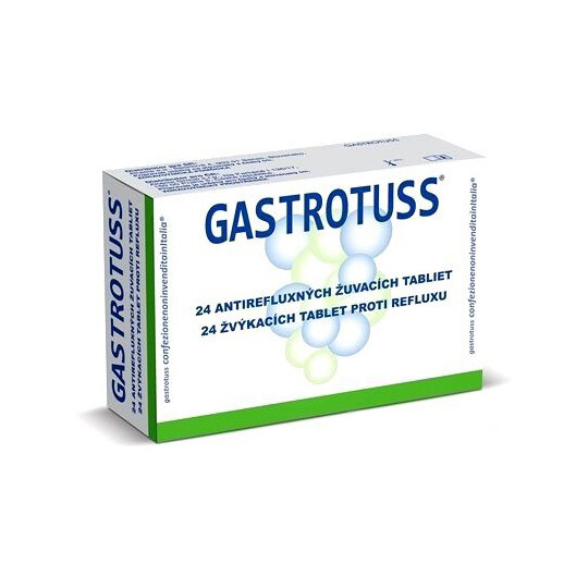 GASTROTUSS tablety žuvacie antirefluxné 24 ks - skladom | BENULEKAREN.sk