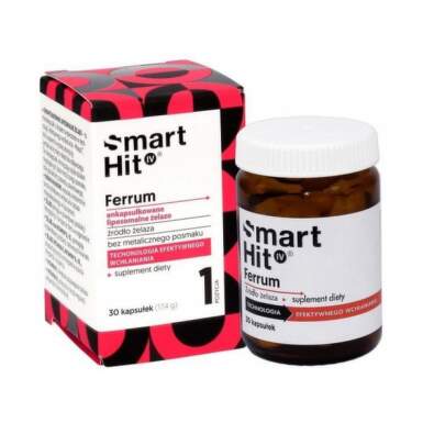 SMARTHIT IV Ferrum lipozomálne železo 30 kapsúl - skladom | BENULEKAREN.sk