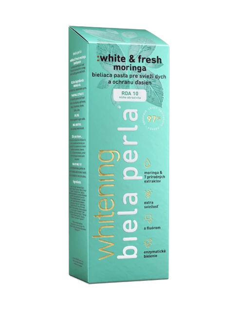 BIELA PERLA White & fresh moringa zubná pasta bieliaca 75 ml - skladom ...